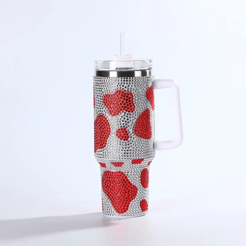40oz Glitter Red Simple Modern Cup - Culturizm